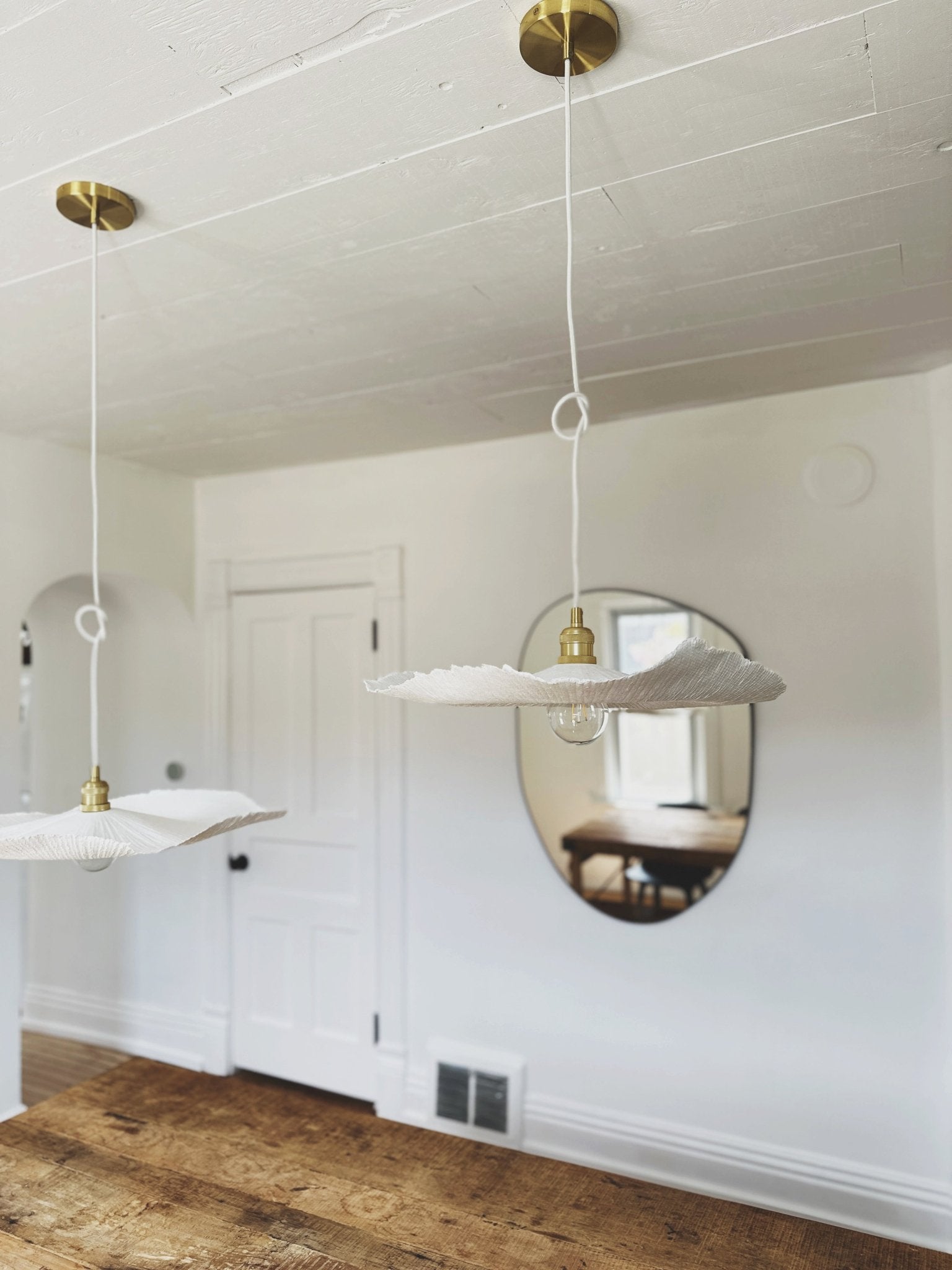 French Paper Mache Pendant Lamp – Spring Sweet
